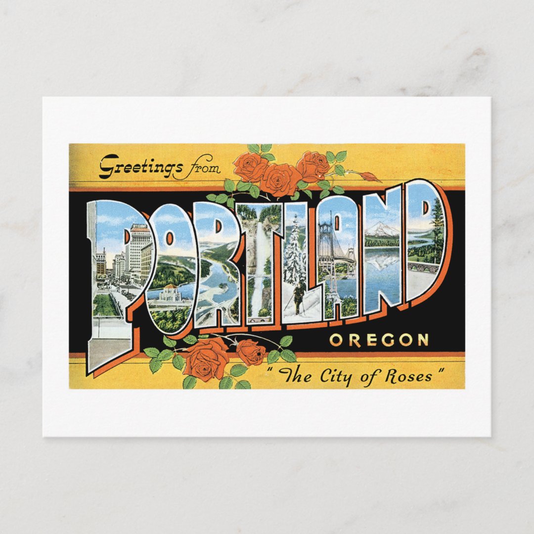 Greetings from Portland, Oregon! Postcard | Zazzle