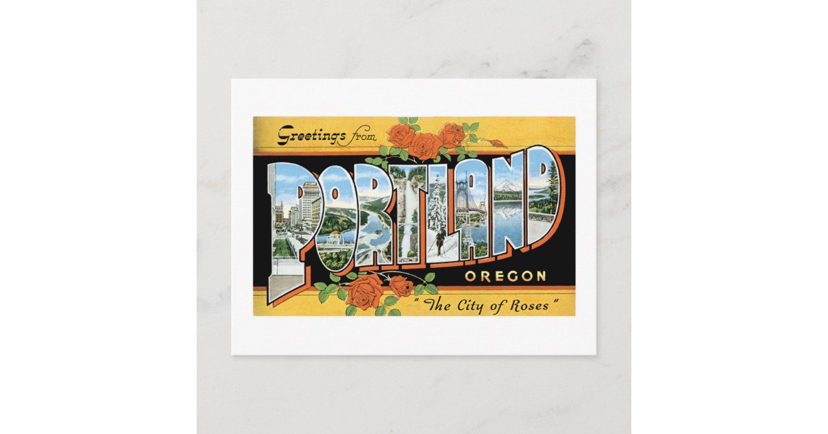 Greetings from Portland, Oregon! Postcard | Zazzle