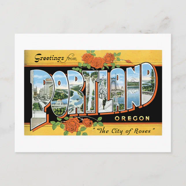 Greetings from Portland, Oregon! Postcard | Zazzle