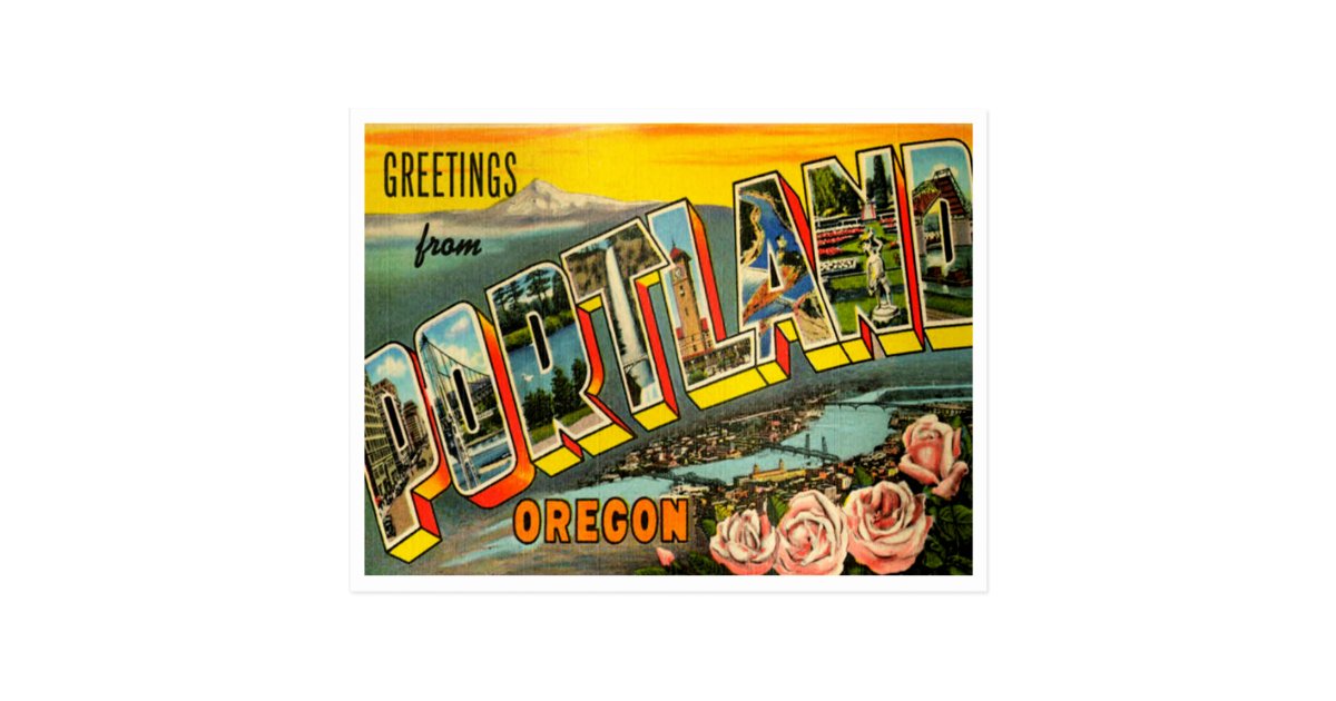 Greetings from Portland, Oregon Postcard | Zazzle.com