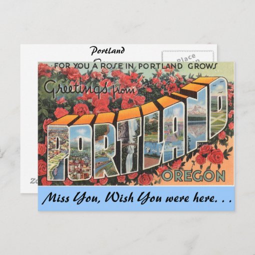 Greetings from Portland Postcard | Zazzle