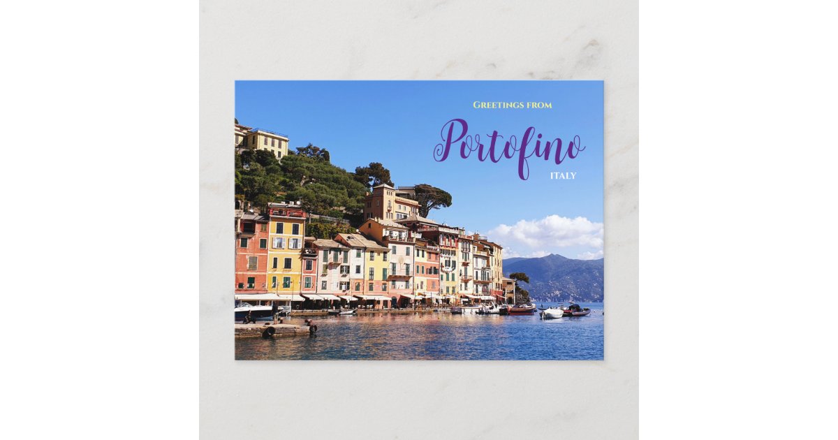 Greetings from Portofino Italy Postcard | Zazzle
