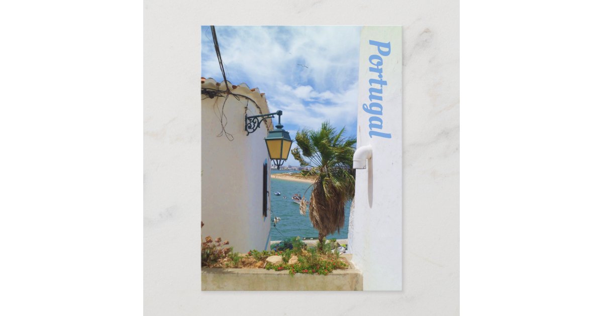 Greetings From Portugal Coastal Village Postcard | Zazzle