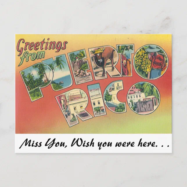 Greetings from Puerto Rico Postcard | Zazzle