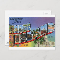 Greetings From Rhode Island Postcard | Zazzle