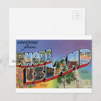 Greetings From Rhode Island Postcard | Zazzle