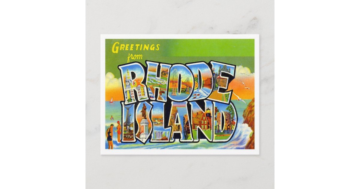 Greetings From Rhode Island Postcard | Zazzle