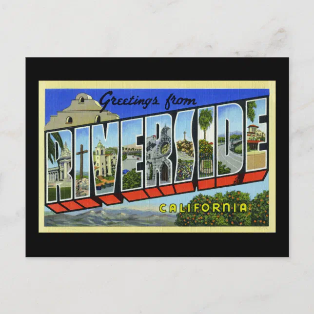 Greetings from Riverside California Postcard | Zazzle