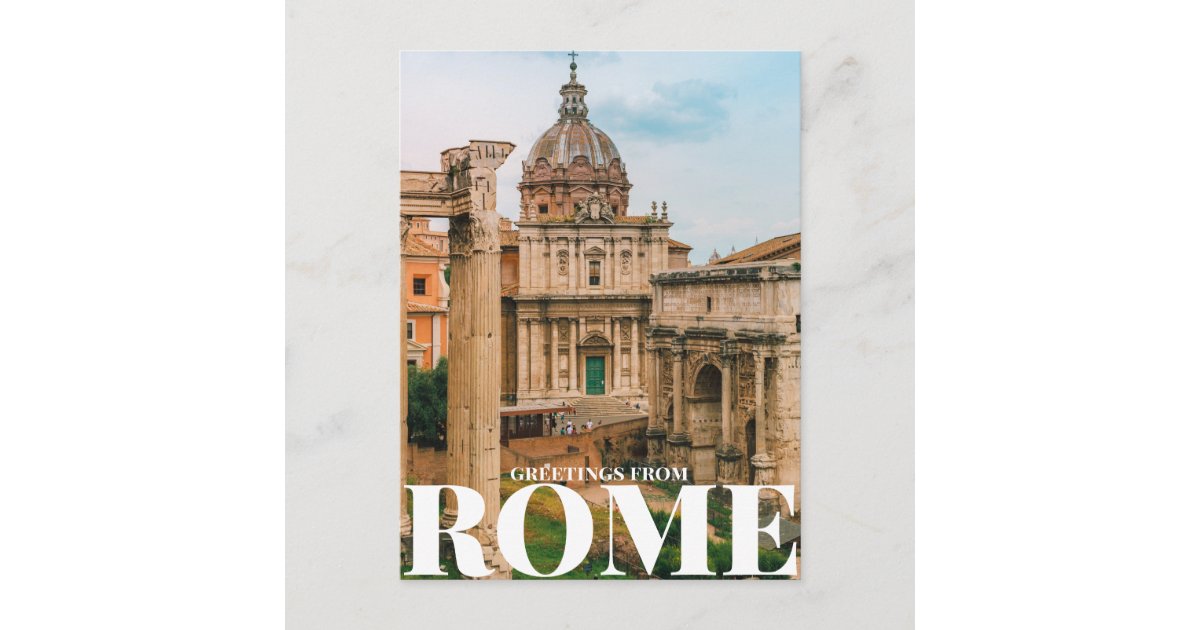 greetings from Rome Postcard | Zazzle