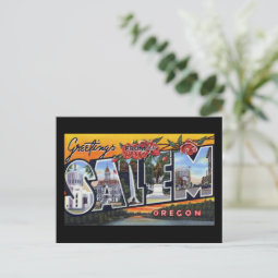 Greetings from Salem Oregon Postcard | Zazzle
