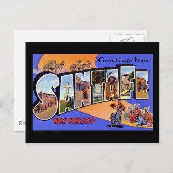 Greetings from Santa Fe New Mexico Postcard | Zazzle