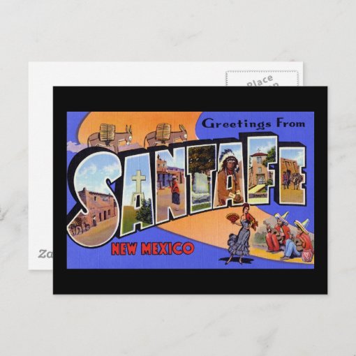 Greetings from Santa Fe New Mexico Postcard | Zazzle