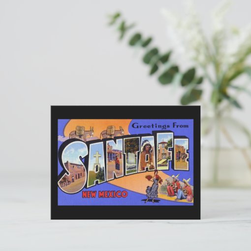 Greetings from Santa Fe New Mexico Postcard | Zazzle