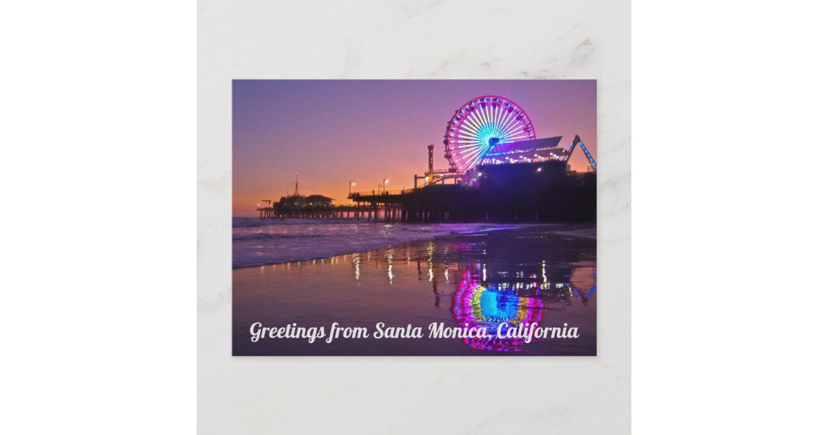 Greetings From Santa Monica, California Postcard | Zazzle