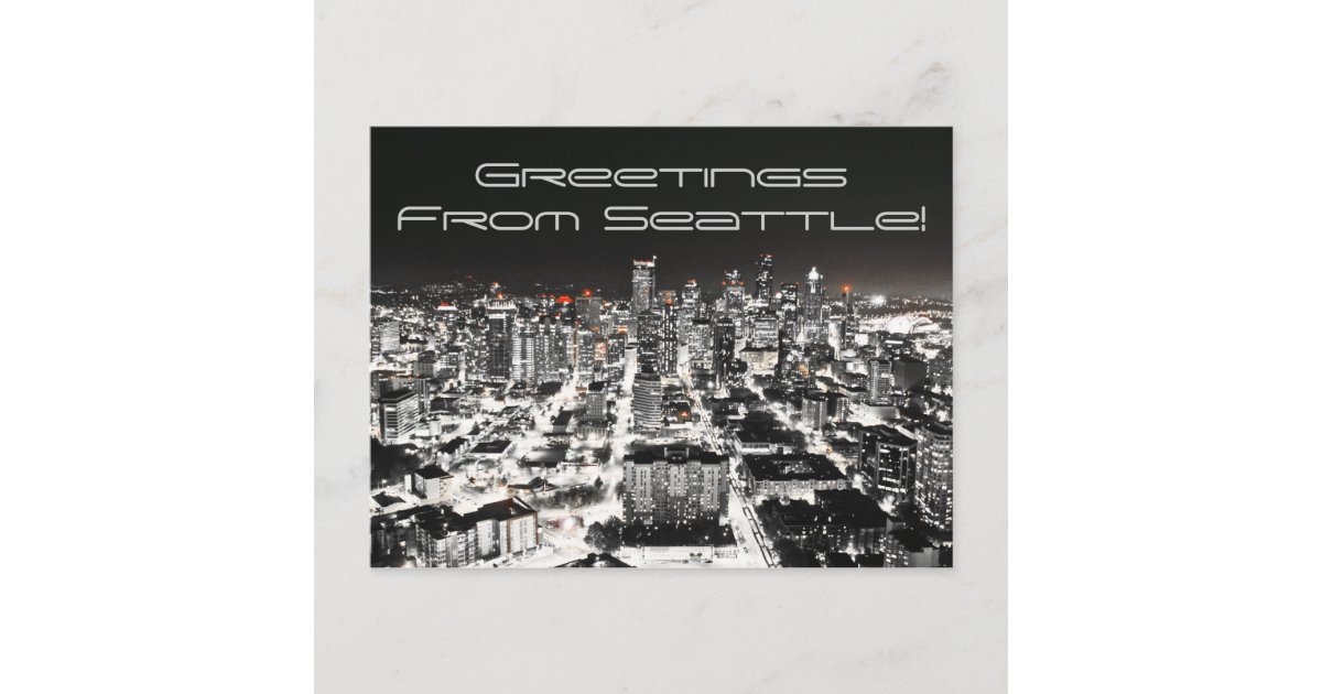 Greetings From Seattle, Postcard | Zazzle