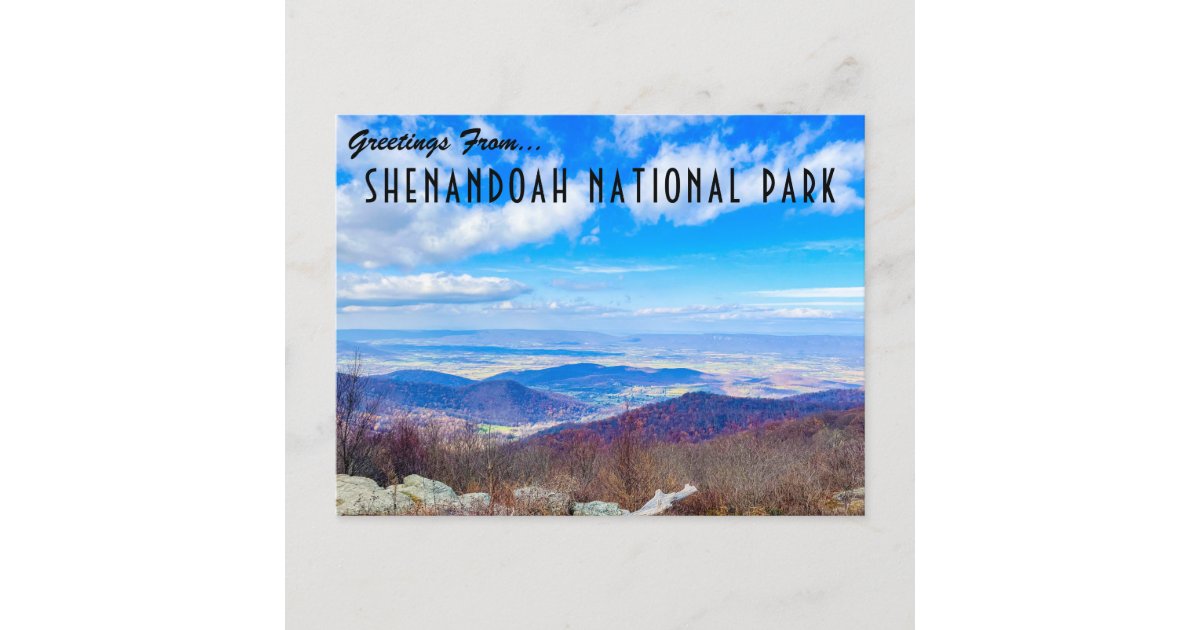 Greetings From Shenandoah National Park Postcard | Zazzle