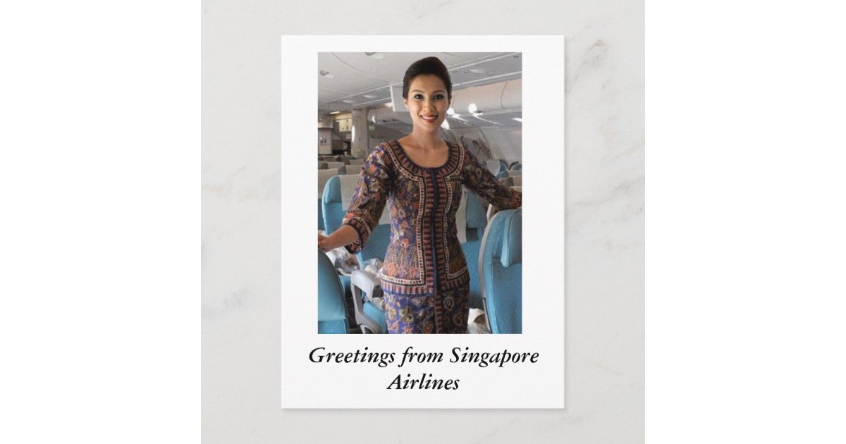 GREETINGS FROM SINGAPORE AIRLINES POSTCARD | Zazzle