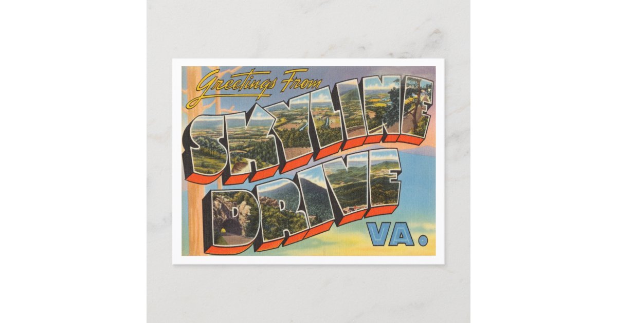 Greetings from Skyline Drive, Virginia Travel Postcard | Zazzle
