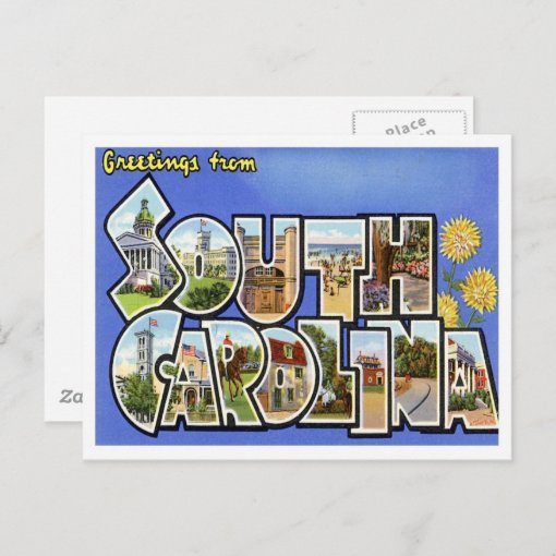 Greetings From South Carolina SC Postcard | Zazzle