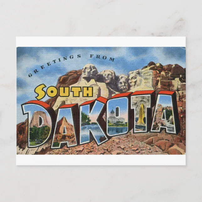 Greetings From South Dakota Postcard | Zazzle