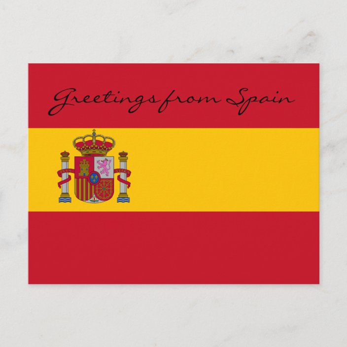 Greetings From Spain Postcard | Zazzle.com