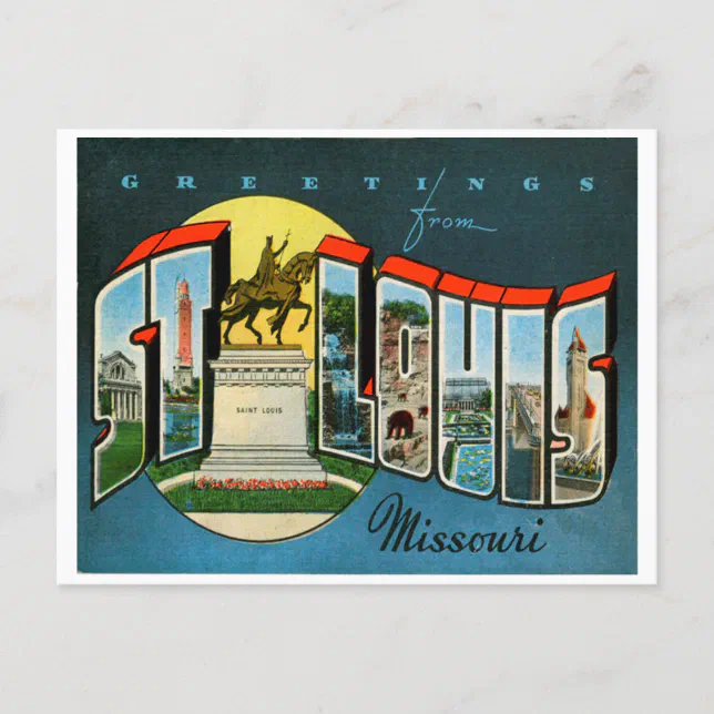Greetings from St. Louis, Missouri Vintage Travel Postcard | Zazzle
