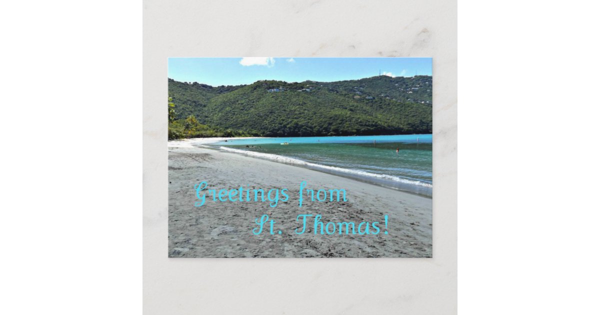 Greetings from St. Thomas Postcard | Zazzle