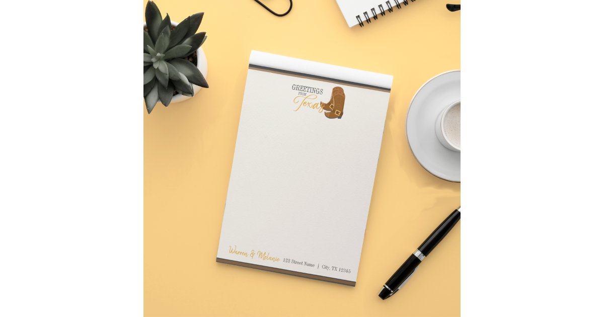 Greetings From Texas Notepad | Zazzle