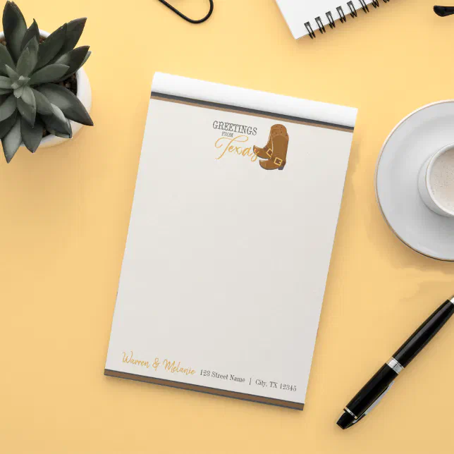 Greetings From Texas Notepad | Zazzle