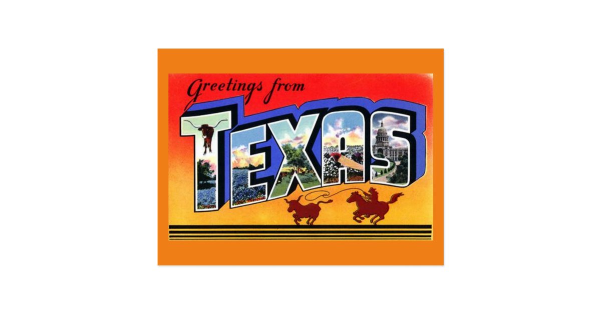 Greetings From Texas Postcard | Zazzle.com