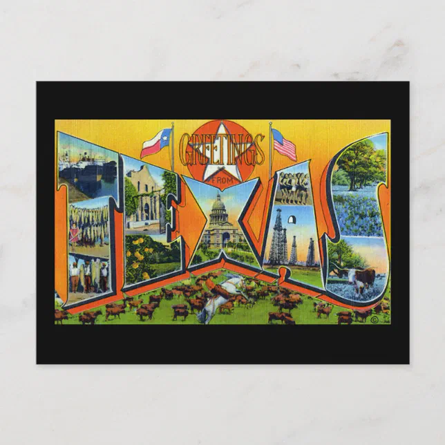 Greetings from Texas Postcard | Zazzle