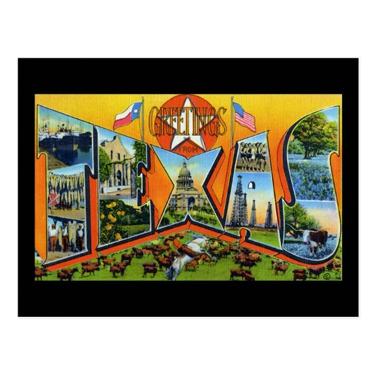 Greetings from Texas Postcard | Zazzle.com