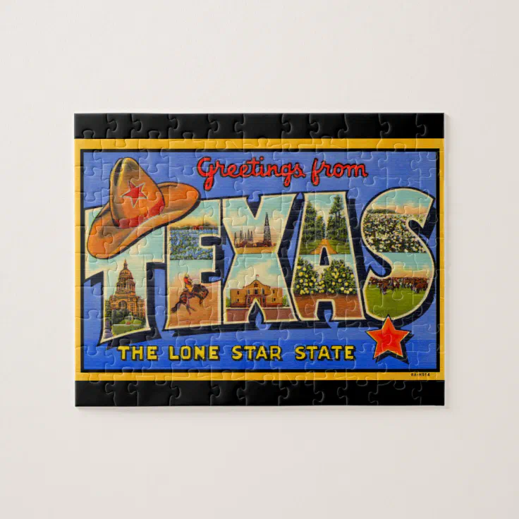 Greetings from Texas the Lone Star State Puzzle | Zazzle