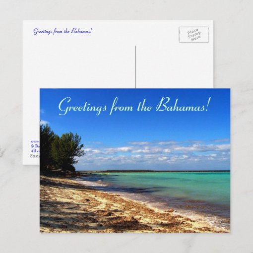Greetings from the Bahamas! Postcard | Zazzle