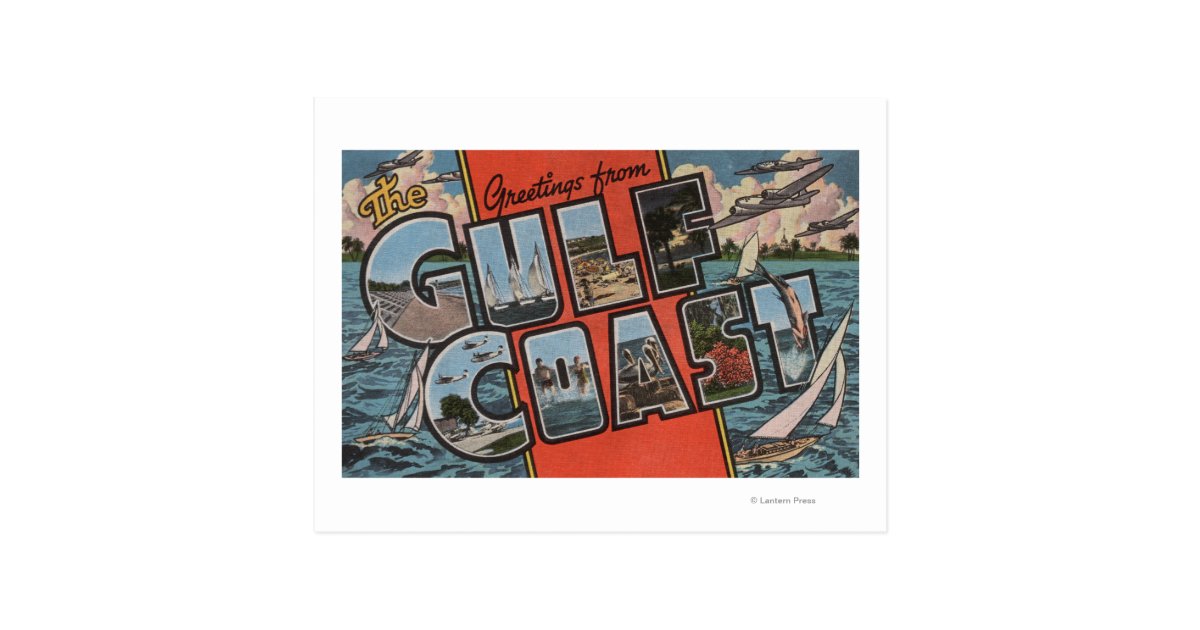 Greetings from the Gulf Coast Postcard | Zazzle.com