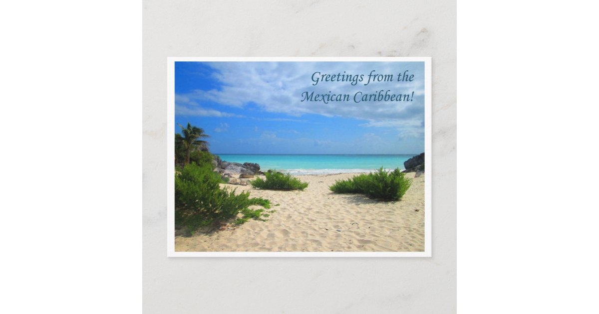 Greetings from the Mexican Caribbean! Postcard | Zazzle