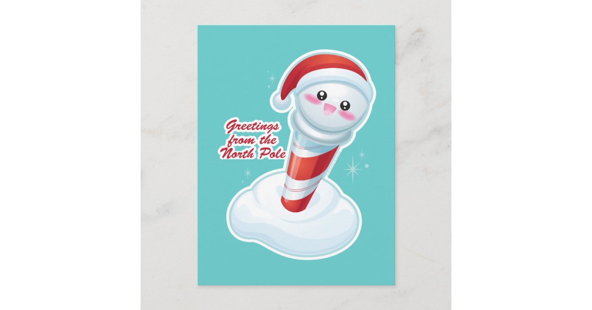 Greetings from the North Pole Postcard | Zazzle