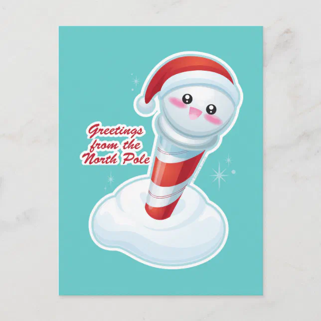 Greetings from the North Pole Postcard | Zazzle