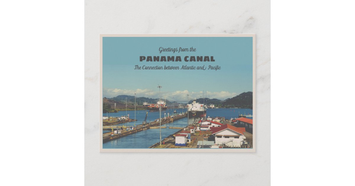 Greetings from the Panama Canal Postcard | Zazzle