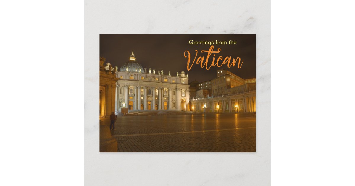 Greetings from the Vatican Postcard Italy | Zazzle
