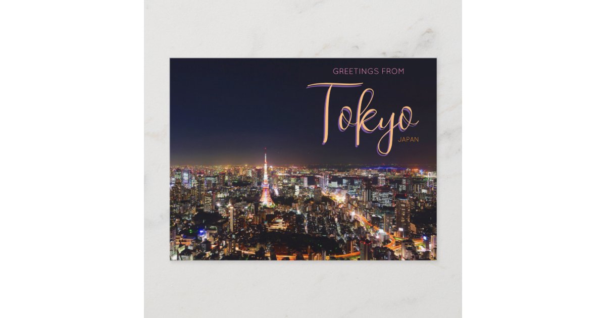 Greetings from Tokyo Japan Scenic Postcard | Zazzle