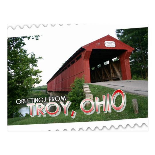 Greetings from Troy, Ohio Postcard | Zazzle.com