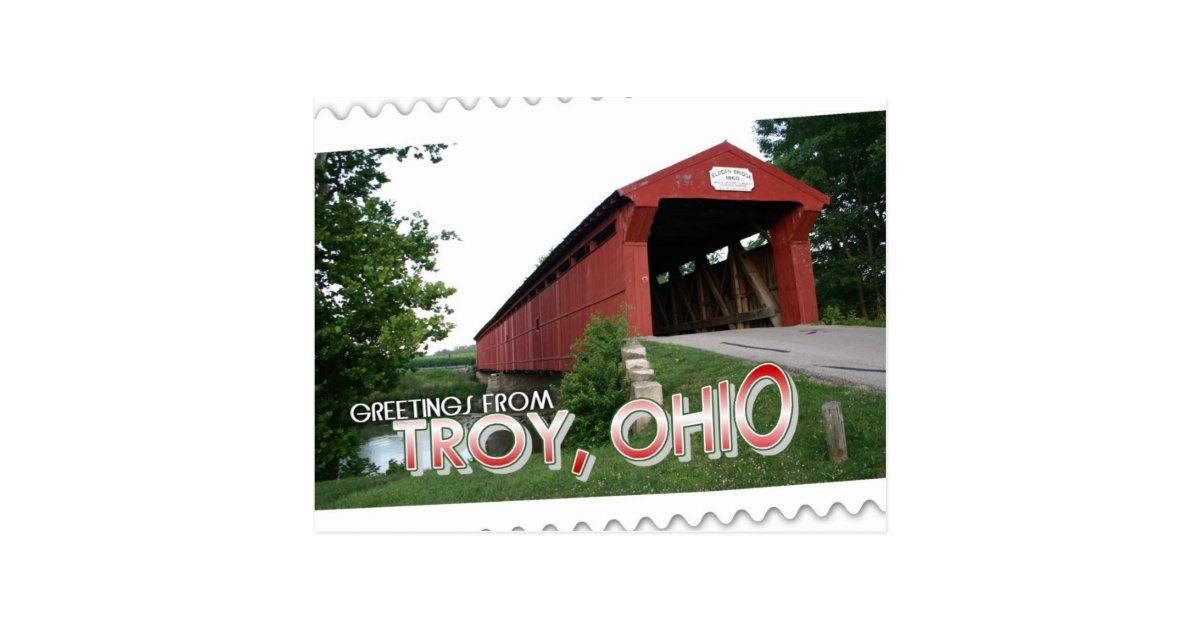 Greetings from Troy, Ohio Postcard | Zazzle.com