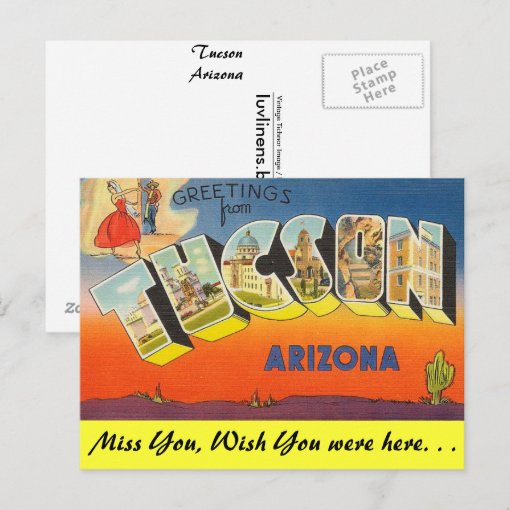 Greetings from Tucson Postcard | Zazzle