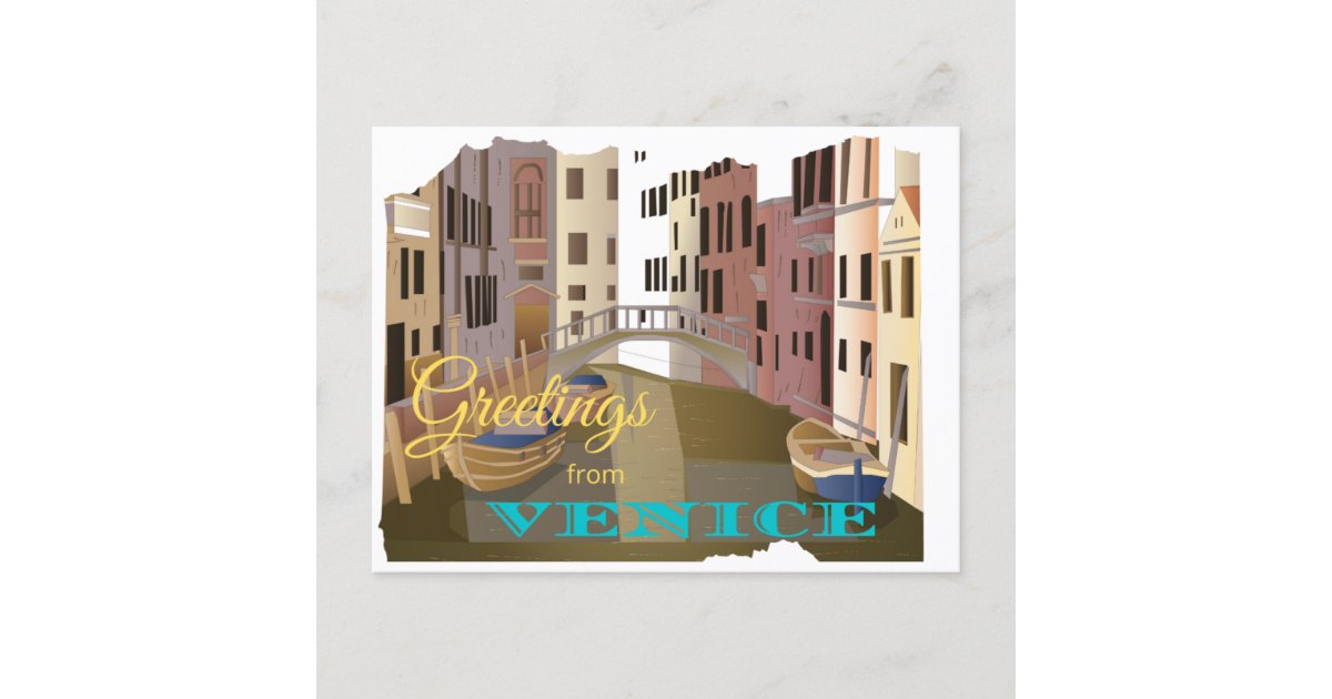 Greetings from Venice Italy Postcard | Zazzle