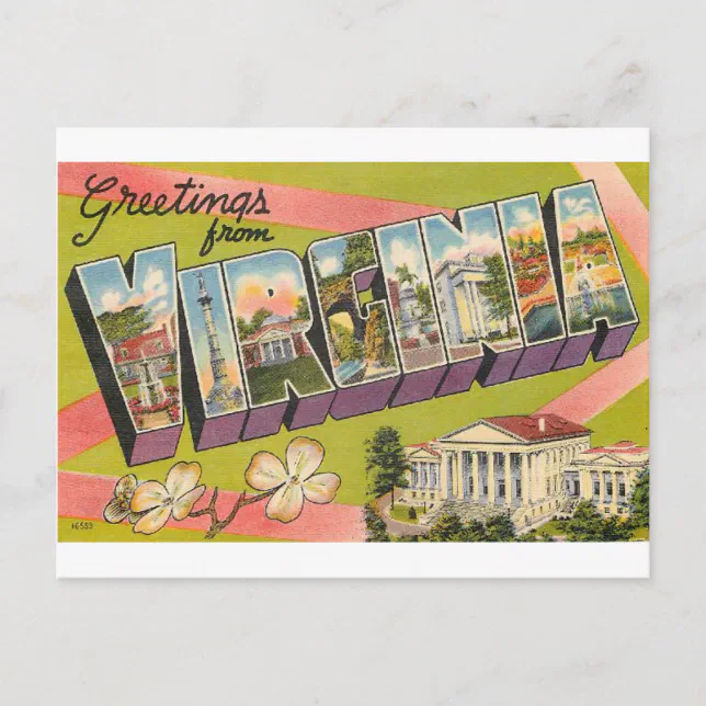 Greetings From Virginia Postcard | Zazzle
