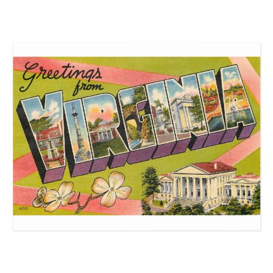 Greetings From Virginia Postcard | Zazzle.com