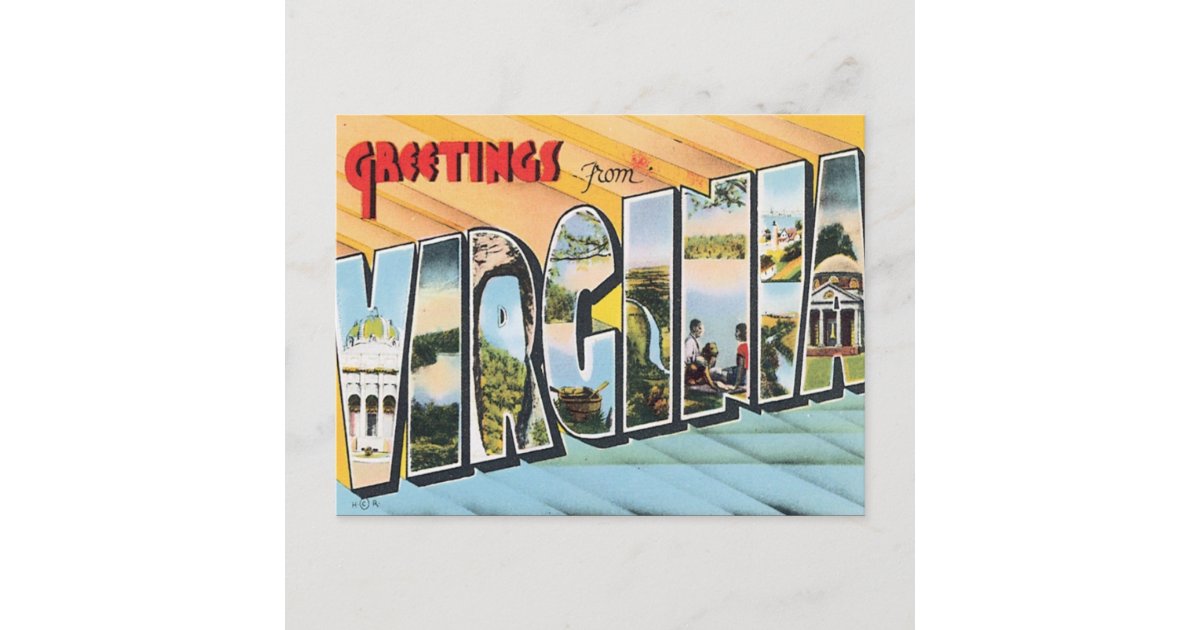 Greetings From Virginia VA USA Postcard | Zazzle