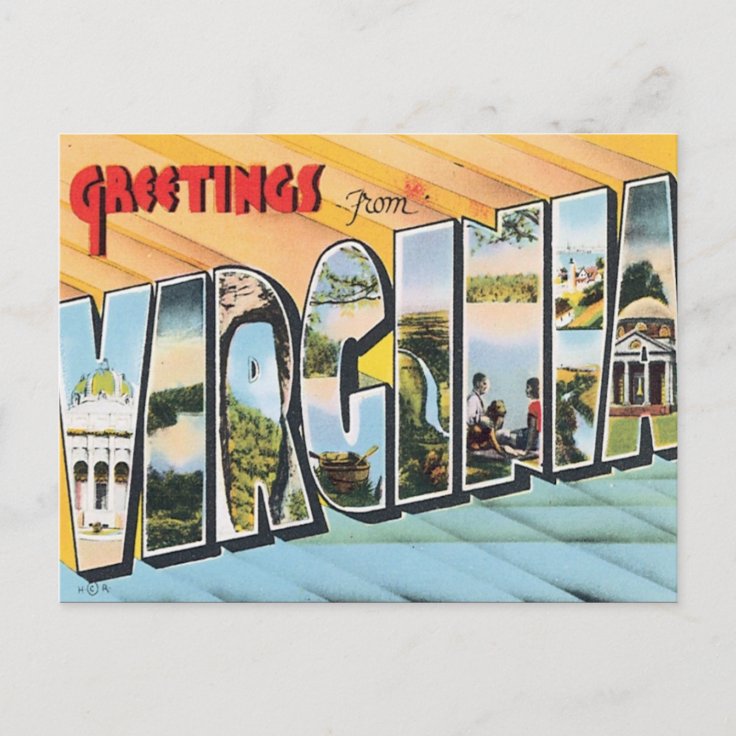 Greetings From Virginia VA USA Postcard | Zazzle