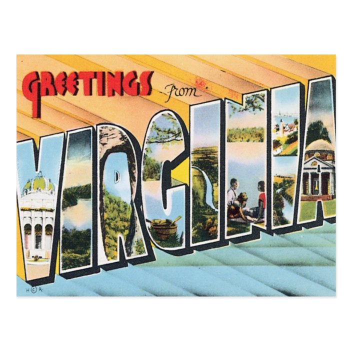 Greetings From Virginia VA USA Postcard | Zazzle.com